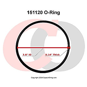 Captain O-Ring - Replacement 151120 O-Ring compatible with Pentek Water Filter Housing (3 Pack) [also called 152030, W34-OR, WFAO150, etc)