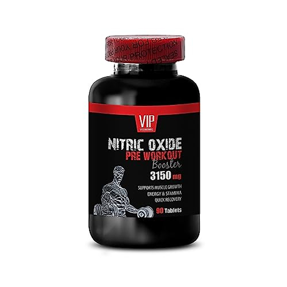 Nitric Oxide Supplement 3150mg - Nitric Oxide Pre-Workout Booster 3150mg - Muscle mass gainer, Nitric Oxide Supplement, Muscle Relaxer Pills, Muscle Recovery Supplements, Energy Boost - 1B 90 Tablets