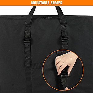 REDCAMP folding table Storage bag, WaterProof Carry Bag with Handles for Folding Picnic Camping Card Table, Black 26" D x 5" W x 24" H