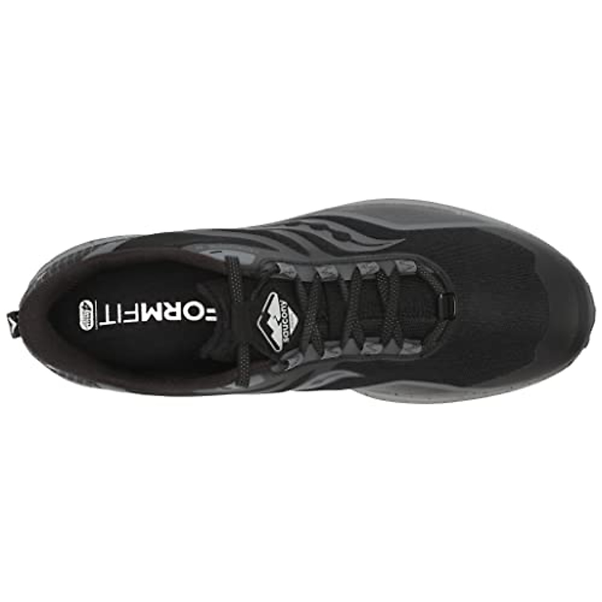 Saucony Men's Core Peregrine 12 Trail Running Shoe, Black/Charcoal, 9.5