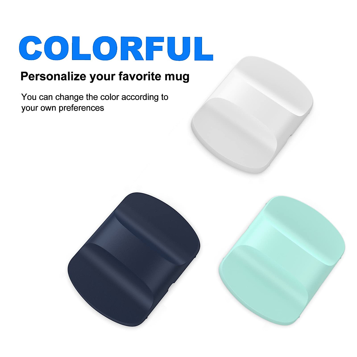 yoelike Magnetic Slider Replacement, Compatible with YETI Magnetic Lid 10oz, 14oz, 16oz, 20oz, 26oz, 30oz (Black+Navy Blue+Green)