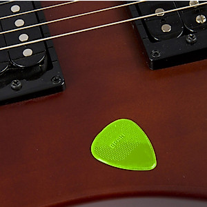 D'Andrea Snarling Dog Brain Nylon Guitar Picks 12 Pack with Tin Box (Green, 0.53mm)