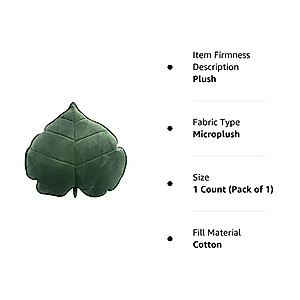 Teieas Elero 3D Leaf Shaped Throw Pillows Plant Pillow Novelty Plush Cushion Backrest Pillow Home Decoration for Car, Bedroom, Sofa, Couch, Living Room
