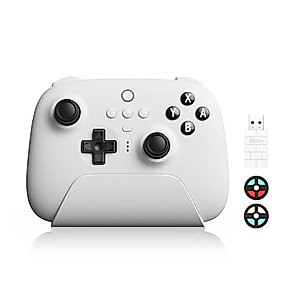 8Bitdo Ultimate Bluetooth Controller with Charging Dock, Bluetooth Controller Wireless Switch Controller for Switch and Windows(White)