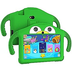 RliyOliy Kids Tablet, 7 inch 3GB RAM 32GB ROM, Android 11 Tablet for Kids, Toddler Tablet with Bluetooth, WiFi, Parental Control, Dual Camera, GMS, Kids App Pre-Installed