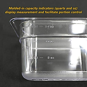 CMI 1/9 Size Polycarbonate Food Pans,4"Deep, GN Pans Clear-Pack of 6