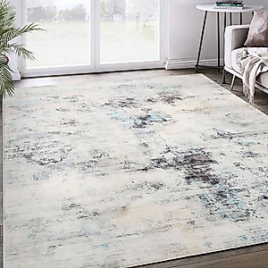 Cinknots Rugs Modern Soft Abstract Area Rugs for Living Room/Bedroom/Kitchen & Dining Room,Medium Pile Home Decor Carpet Floor Mat (Grey 9, 3' 11" x 5' 3" Rectangular)