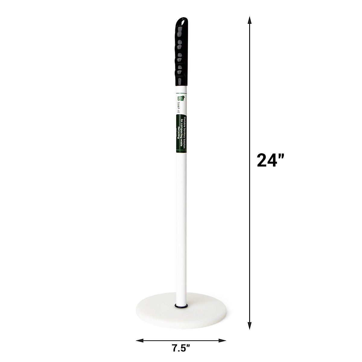TAMP-IT Manual Trash Compactor, 24"L x 7"W, Safely Free Up Space in Trash Cans & Bins and Recycling