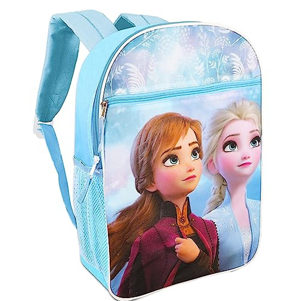 Disney Frozen Elsa Backpack Set For Girls ~ 5 Pc Bundle With 16" Elsa School Bag, Lunch Box, Frozen Stickers, And More | Frozen Princess School Supplies For Kids