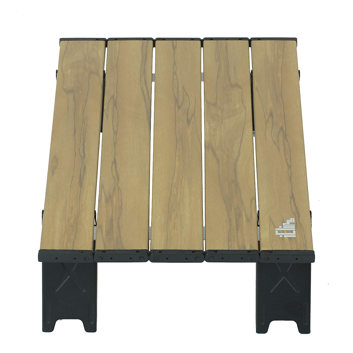 iClimb Ultralight Compact Mini Beach Picnic Folding Alu. Table with Carry Bag, Two Size (Nature - S)