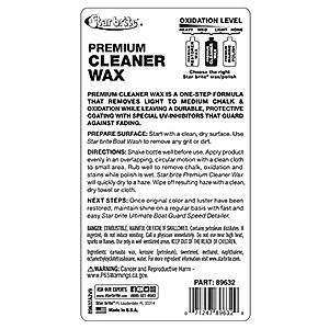 STAR BRITE One-Step Cleaner Wax with UV Protection - Removes Chalk & Oxidation from Fiberglass, Metals & Painted Surfaces - 32 Ounce (089632)