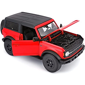 Maisto Diecast Cars 2021 Ford Bronco Wildtrak Red with Black Top Special Edition 1/18 Diecast Model Car by Maisto 31456 (31456RD)