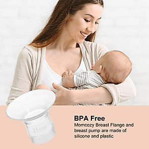 Nanawawa Flange 15, 17, 19, 21mm Insert 24mm Shroud/Flange,Compatible with momcozyS9/S10/S12，Wearable Breast Pump Shields/Flanges， 4 pcs/Each.(19mm/pcs)
