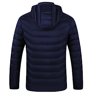 EAUFUM Black Of Friday Deals 2023 Heated Jacket for Men And Women 21 Heating Zones Electric Heating Coat Lightweight Hooded Puffer Coat Cyber Of Monday Deals 2023