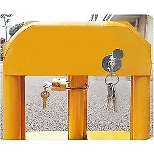 OUSIKA Parking Post, Parking Barrier, for Parking Lot Parking Space Lock,Car Ground Lock, Parking Space Lock, Parking Pile Parking Space Lock Bollard