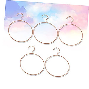 HANABASS 5pcs Pant Hooks for Closet Leash Holder Scarf Holder Round Belt Hanger Metal Towels Rings Tie Ring Hanger Underwear Rack Cool Clothes Hanger Scarf Rack Clothes Hanging Racks Bra