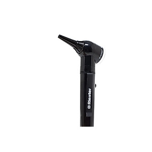 Riester e-Scope Otoscope Fiber Optic XL 2.5V Xenon Light (3.200 K), Ear Scope with Light, AA Battery Handle, Case Included, Pocket Sized, Black, 2111-202
