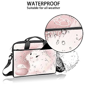 Easter Bunny Laptop Computer Bag Waterproof Shoulder Messenger Bag 13-15 inch Durable Laptop Tote Bag with Shoulder Strap Handle Lightweight Crossbody Briefcase