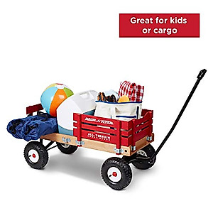 Radio Flyer All-Terrain Cargo Wagon for Kids, Garden and Cargo, Red Wagon for Ages 1.5+