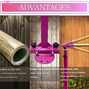 JC-ATHLETICS Gymnastic Kip Bar,Kids Girls Junior Ages 3-15,3' to 5' Adjustable Height,Home Gym Equipment,Home Training,1-4 Levels,260lbs Weight Capacity