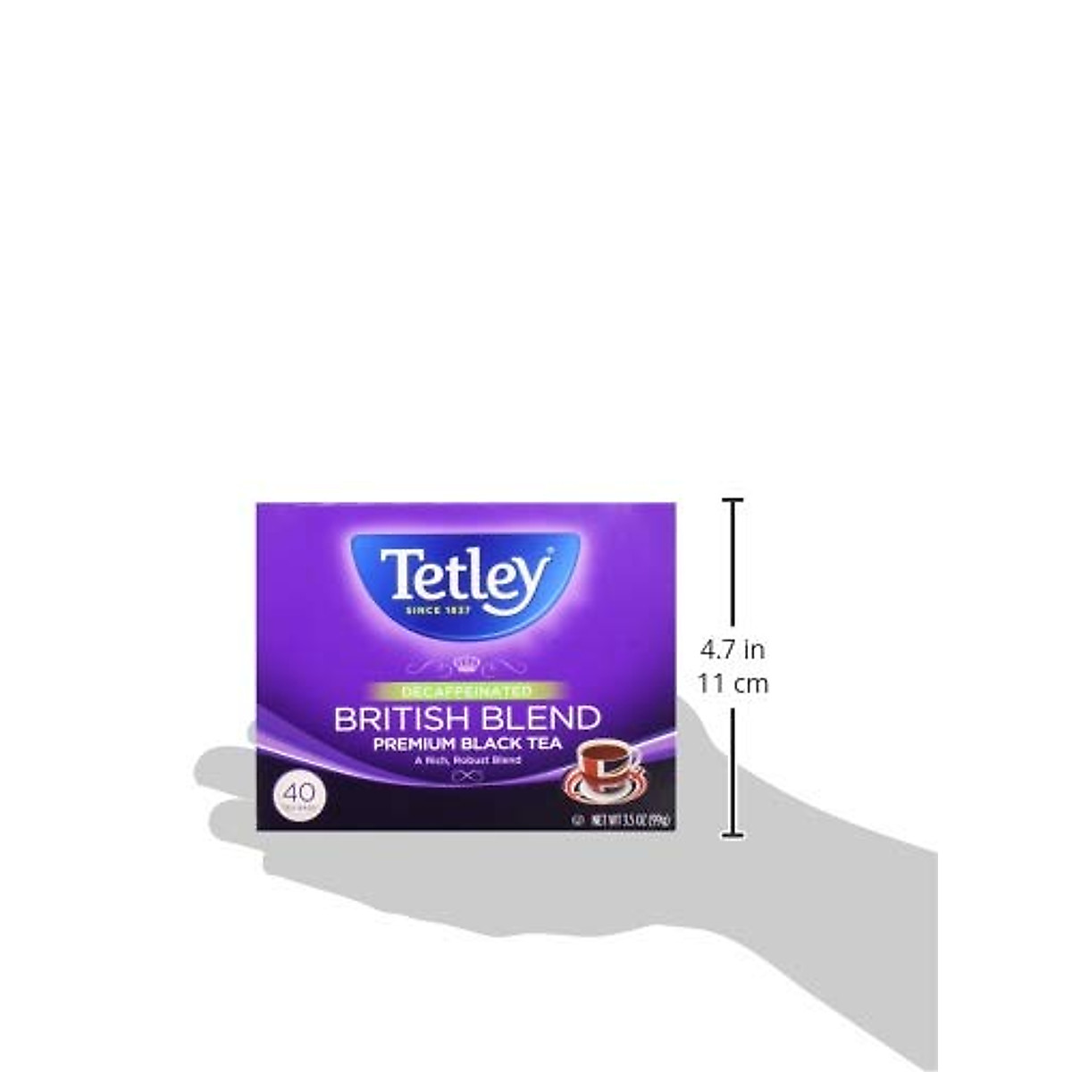 Tetley British Blend Decaffeinated Black Tea, 40 Tea Bags