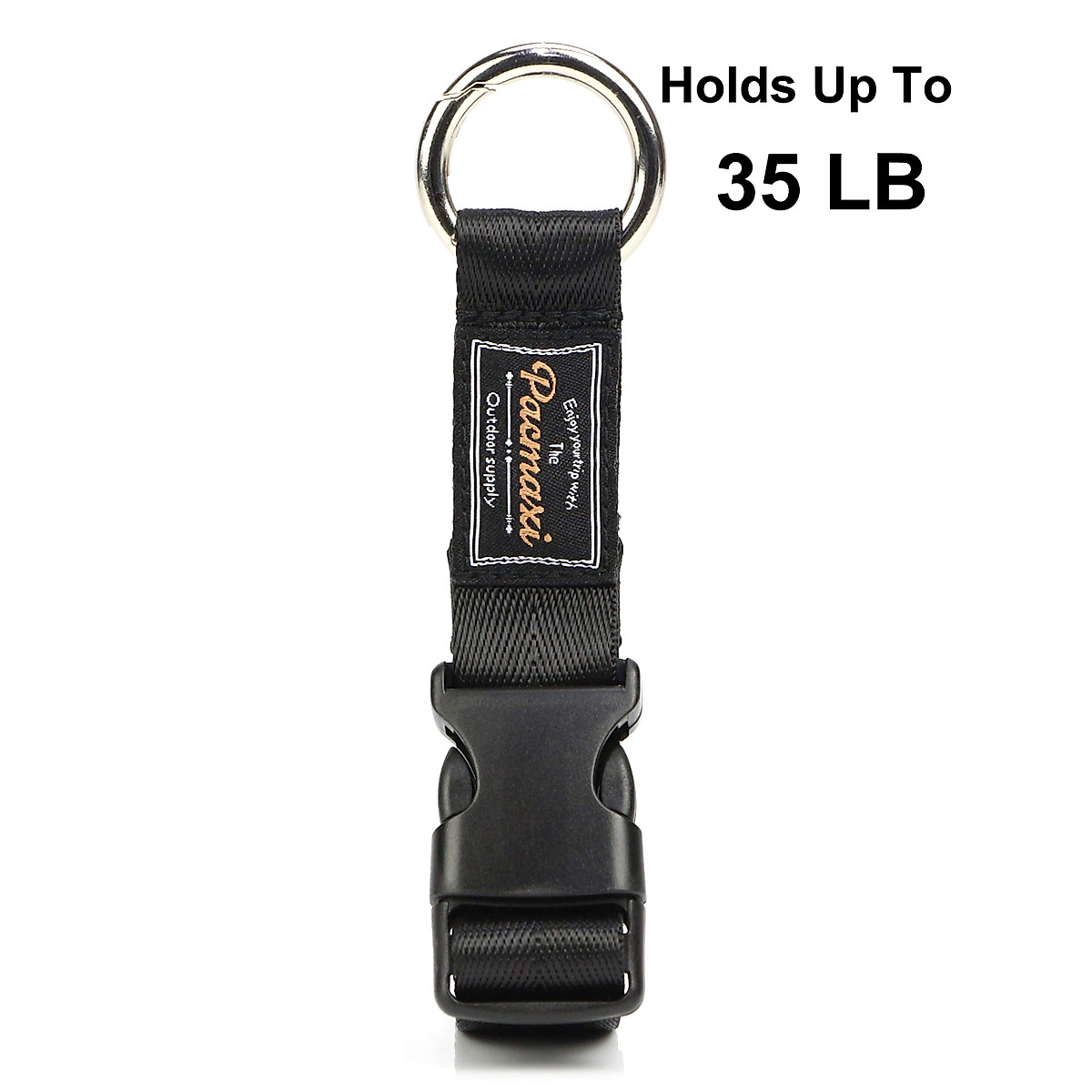 PACMAXI Stroller Hook, 2 Pack Multi Purpose Organizer Hooks Clip for Stroller, Wheelchair, Rollator, Walker (Black)