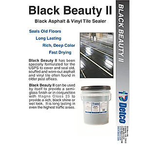 Detco Black Beauty II - Black Asphalt & Vinyl Tile Floor Sealer (1 Gallon)