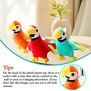 CHELEI2019 9.8" Parrot Plush Stuffed Animal Bird Soft Cute Realistic Red Parrot Toy for Kids