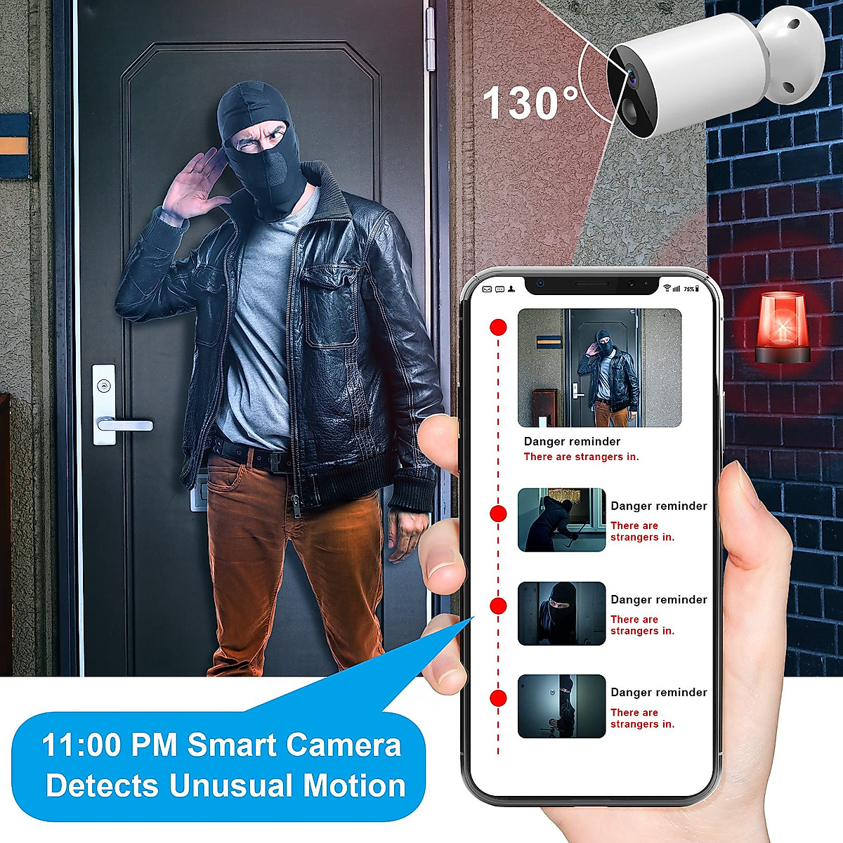 Security Cameras Wireless Outdoor - 1080p HD Night Vision WiFi Wireless Cameras for Home Security, Waterproof Surveillance Camera with Motion Detection, 2-Way Audio, Rechargeable Battery, SD Storage