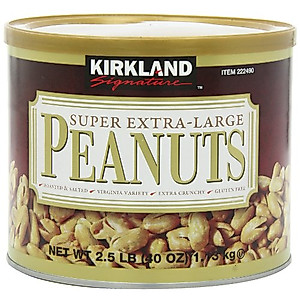 Kirkland Signature Super XL VA Peanuts, 40 Ounce, Light Brown