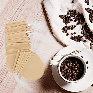 100Pcs Disposable Tea Filter Bags 2.65 x 2.95 Inches Natural Tea Infuser Unbleached Material Drawstring Round Tea Bag Empty Tes Bags for Loose Leaf Tea