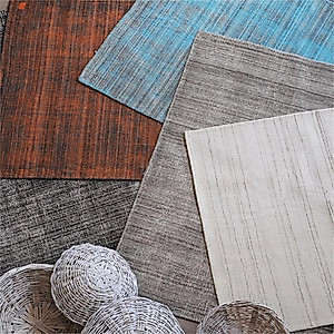 BOWERY HILL Contemporary 8' x 10' Hand Woven Wool Rug in Gray