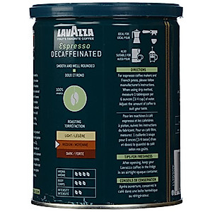 Lavazza Espresso Decaffeinated Ground Coffee, 8 oz