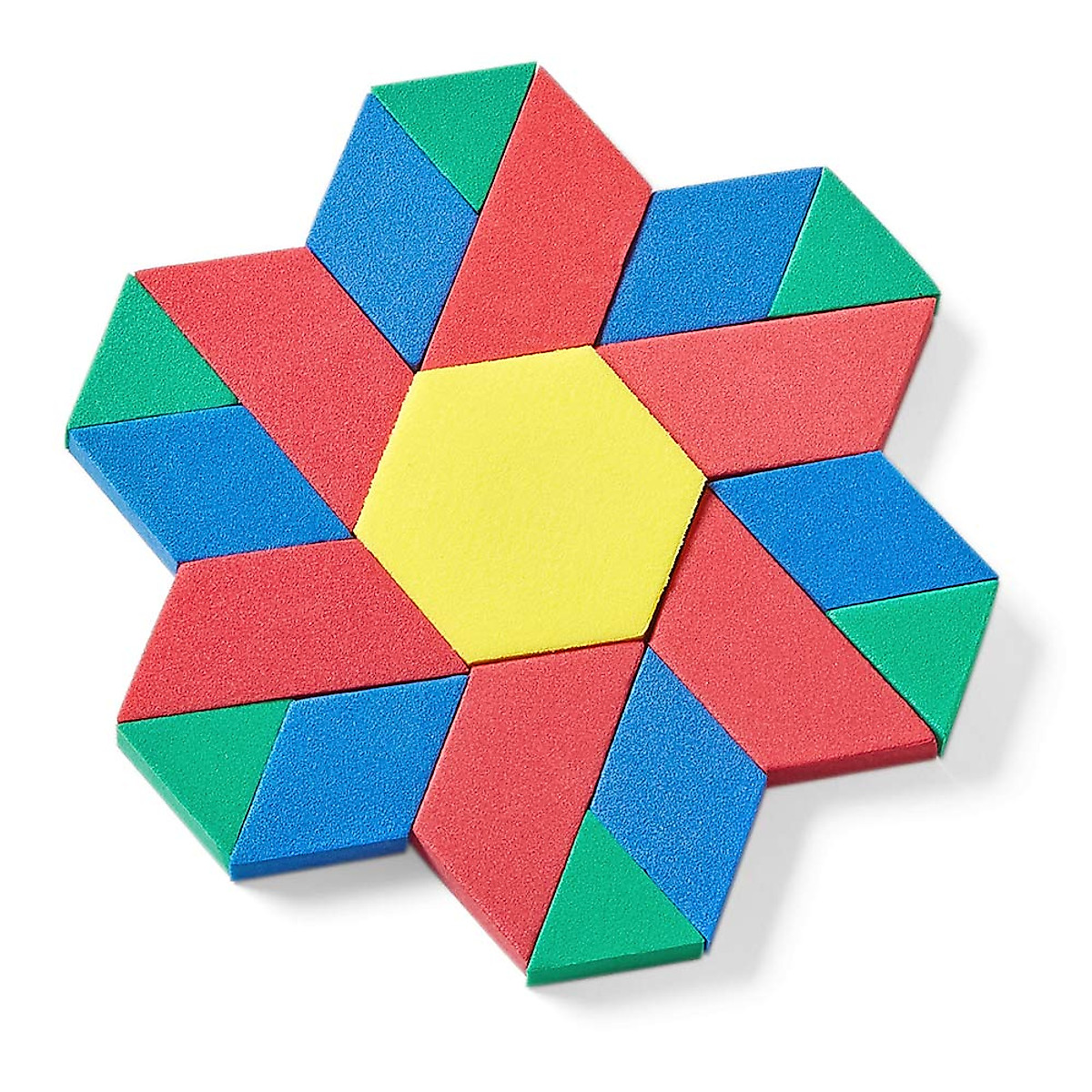 hand2mind Foam Plastic Pattern Blocks for Kids, Shapes for Kindergarten, Montessori Toys, Geometric Shapes, Symmetry, Shape Recognition, Pattern Blocks for Classroom (Set of 810)