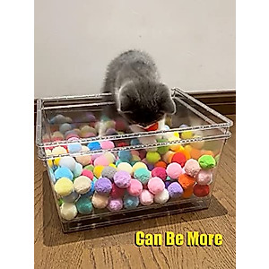 HEUHAI Cat Balls, 40 Pack 1.25 Inches 10 Colors, Soft and Non-Fading Cat Toy Balls, Cats, Ferrets, for Small and Medium Breed Sizes