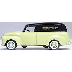 1950 Chevy Panel Van Speciality Foods Light Green and Black 1/87 (HO) Scale Diecast Model Car by Oxford Diecast 87CV50004