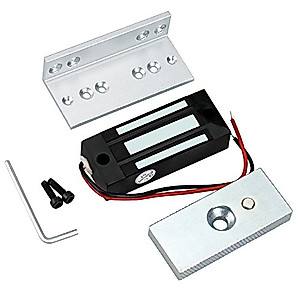 HFeng Electromagnetic Lock Access Control 60KG/132lbs Electronic Magnetic Lock DC12V Fail Safe NC Mini Small Door Lock for Electric Security System