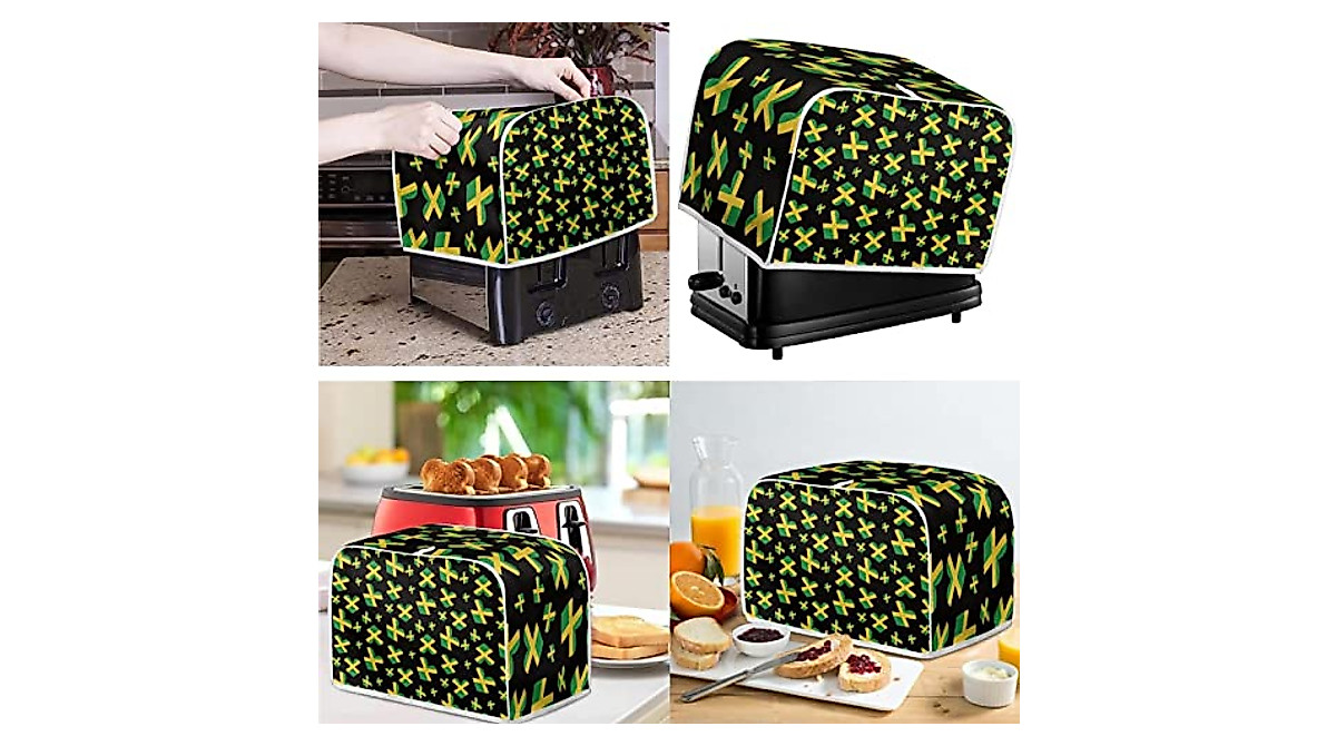Gomyblomy Jamaica Flag Toaster Cover - 4 Slice Protector