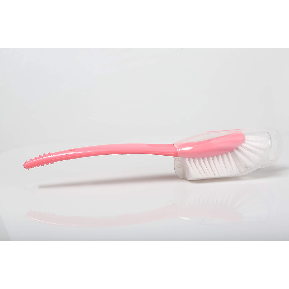 Little Angel Baby Bottle Brush with Nipple Cleaner,Soft Bristles,Convenient,Flexible for Any Bottles (Pink)