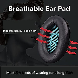 Replacement QC15 Earpads Compatible with Bose QuietComfort15 QC15 QC25 QC2 AE2 SoundTrue SoundLink Around-Ear Headphones (1 Pair)