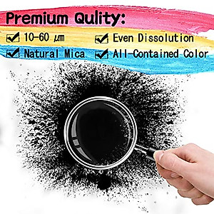 Mica Powder - 40g Mica Powder for Epoxy Resin - Pigment Powder Dye for Resin/Eye Shadow/Soap Making/Nails/Bath Bombs etc. (Black)