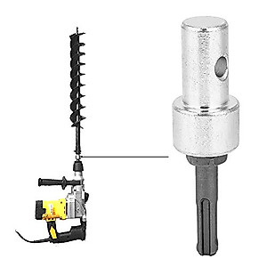 Ice Auger Drill Adapter,Ozgkee Nail Decal Bending Tool Drill Bit Adapter For Electric Drill To Earth Auger Connector Arbor Round Shank 2 Pit 2 Slot Christmas Tree Decorations