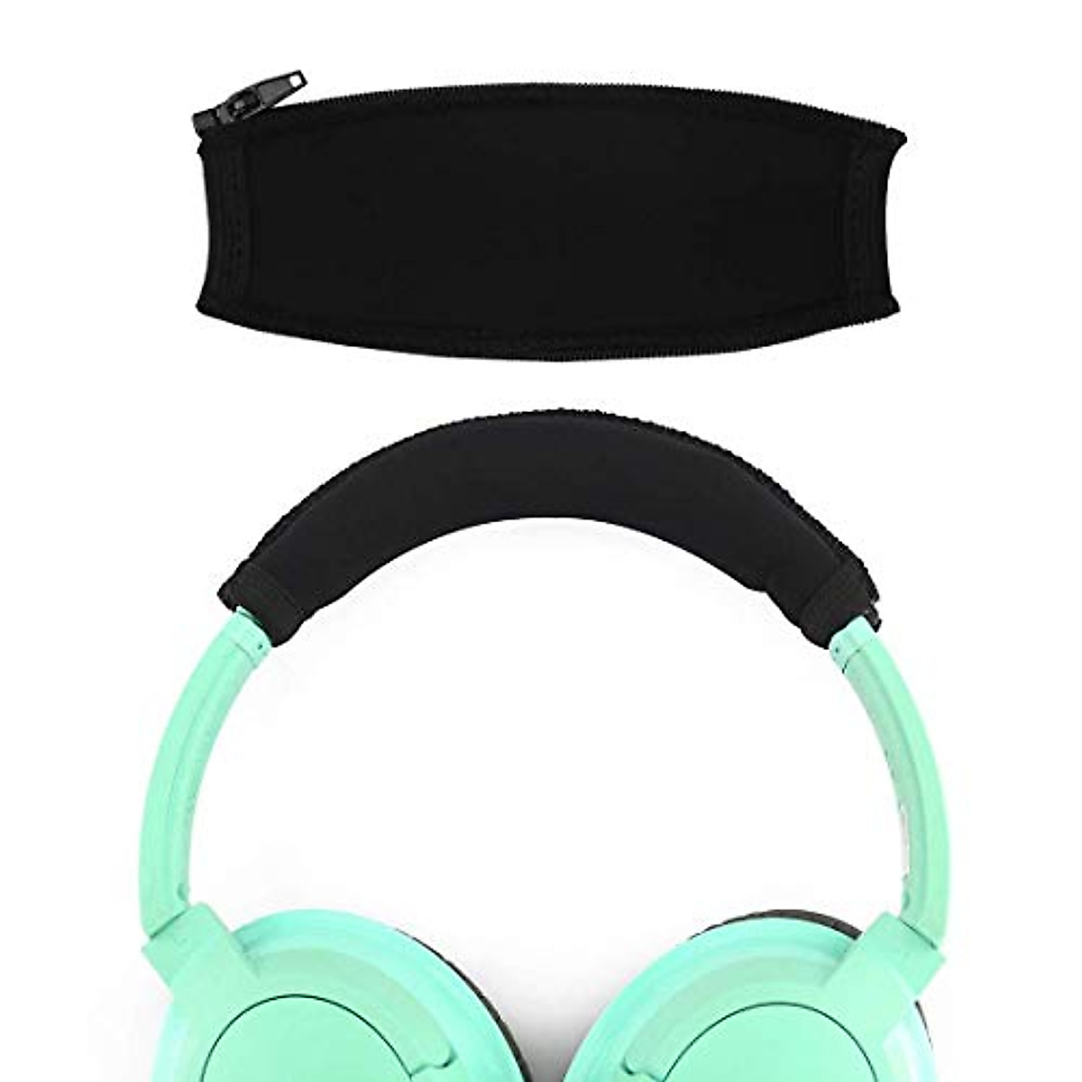 Geekria Flex Fabric Headband Cover Compatible with Bose SoundTrue Headphones, Head Cushion Pad Protector, Replacement Repair Part, Sweat Cover, Easy DIY Installation (Black)