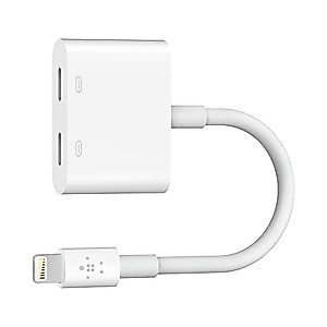 Belkin Rockstar Lightning Audio + Charge - Lightning Cable & iPhone Charger Adapter - Audio Phone Charger - Compatible W/ iPhone 14, iPhone 13, iPhone 12 & All Models W/ Lightning Port