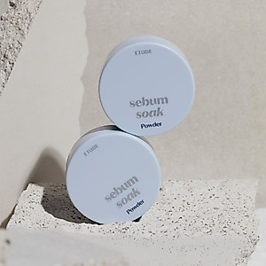 ETUDE Sebum Soak Powder 5g (21AD) | Makeup Powder for Oily Face with Sebum Control, Soft Skin Effect and Matte Finish | Flawless Long-Lasting Make up | Kbeauty