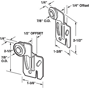 Prime-Line N 7411 Sliding Closet Door Roller Kit (1 Pair)