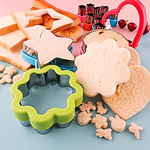 Sandwich Cutters Vegetabel Shape Cutters for Kids 13 PACK Round Heart Flower Star Sandwich Cutter Shapes Fun Food Shape Cutters