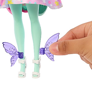 Barbie A Touch of Magic Fashion Doll, The Glyph with Fantasy Outfit & Colorful Hair with Comb & Pet Accessories