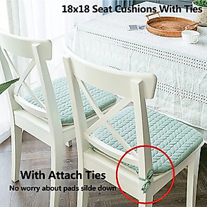Chair Cushions for Dining Chairs 1 Pack U Shaped, Black Seat Cushions for Kitchen Chairs Set Of 1, Non Slip Chair Pads for Dining Chairs 17x16, 100% Cotton Cover and Farmhouse Wheat Pattern Beige