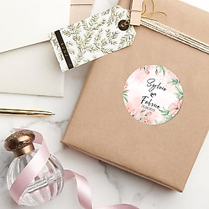 Youdian Custom Stickers Personalized Stickers Lables for Businesses Logo and Name,Birthday Party Baby Candy Candle Gift Boxes Wedding Favors Labels Thank You Stickers (Vinyl Stickers)